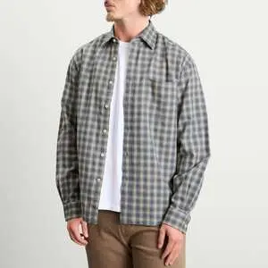 Nn07 Deon Check Flannel Shirt - Blue Check