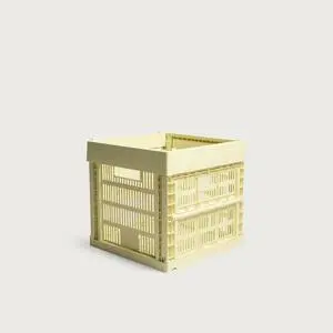 HAY Cube Recycled Colour Crate - Light Yellow