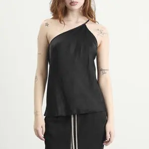 Rick Owens One Shoulder Slip Top - Black