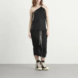Rick Owens One Shoulder Slip Top - Black