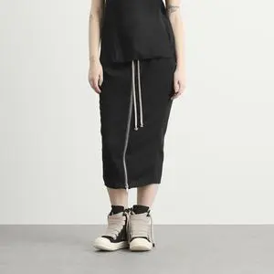 Rick Owens Zipped Pillar Skirt - Black