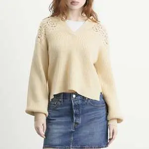 LEVI'S Bianca Crochet Polo Sweater