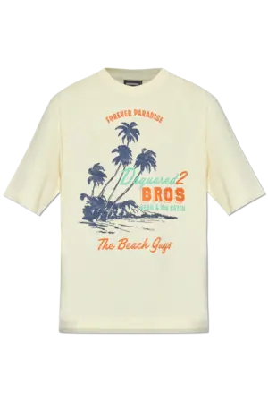 Dsquared2 T-shirt With Print - Yellow