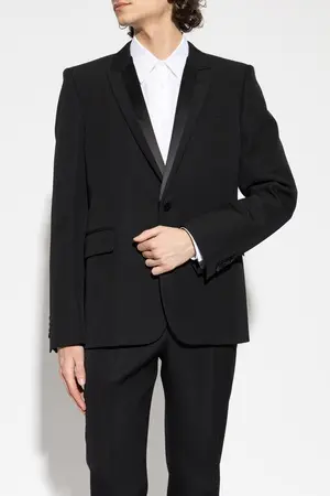 Alexander McQueen Wool Blazer With Silk Lapels