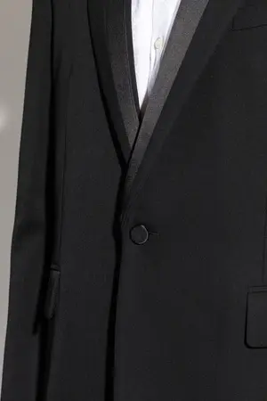 Alexander McQueen Wool Blazer With Silk Lapels