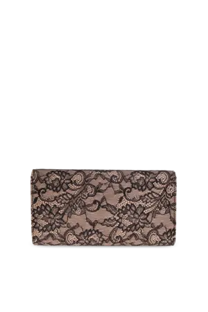 JIMMY CHOO Shoulder Bag With Lace Overlay - Beige