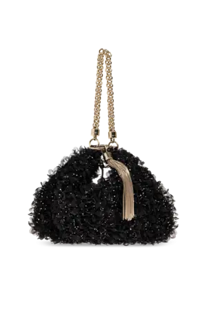 JIMMY CHOO Callie Handheld Bucket Bag - Black