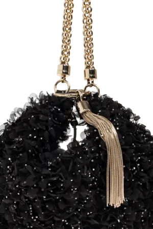 JIMMY CHOO Callie Handheld Bucket Bag - Black