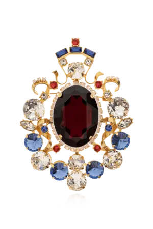 Balmain Brooch With Crystals