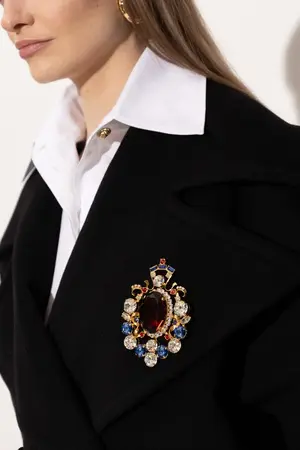 Balmain Brooch With Crystals