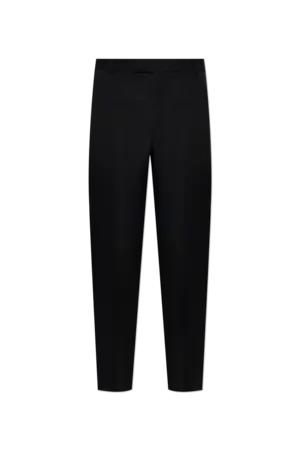 Alexander McQueen Wool Trousers With Silk Stripe