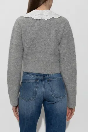 SELF-PORTRAIT Cardigan With Detachable Collar