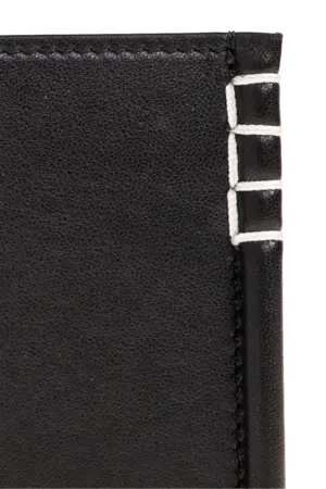 JW Anderson Foldable Leather Wallet - Black