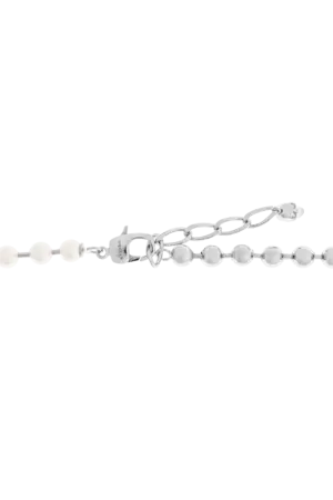 Alexander McQueen Brass Skull Pendant Necklace - Silver