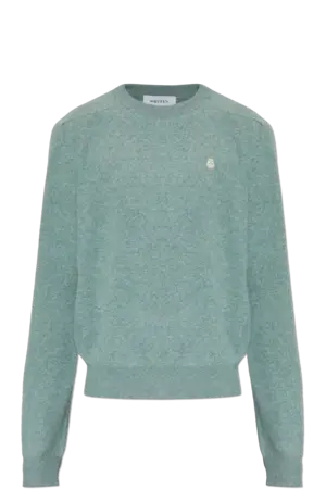 Alexander McQueen Wool Sweater With Logo - Blue