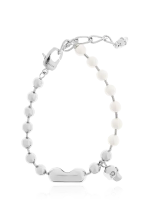 Alexander McQueen Brass Bracelet - White