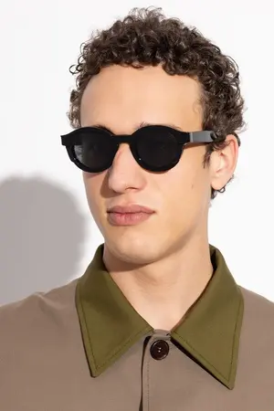Thierry Lasry Slippery’ Round Frame Sunglasses - Black