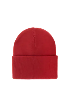 Carhartt Work In Progress Beanie With Logo Patch - Red