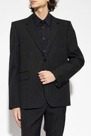 Alexander McQueen Wool Blazer With Lurex Thread