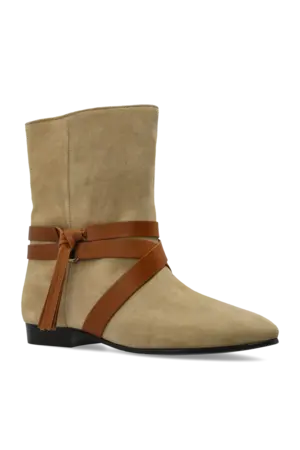 Isabel Marant Étoile Suede Ankle Boots - Beige