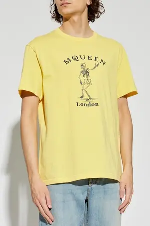 Alexander McQueen T-shirt With Logo - Yellow