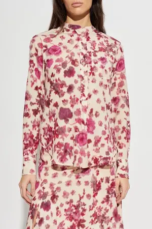 Isabel Marant Étoile Floral Print Silk Shirt - Cream