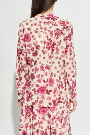 Isabel Marant Étoile Floral Print Silk Shirt - Cream