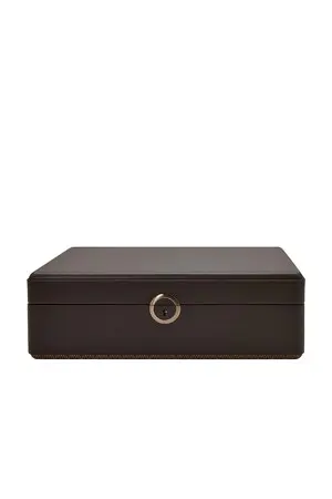 Wolf Earth 5 Piece Watch Box With Storage - Coffee