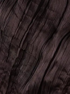 Staud Akari Plissé-satin Tank - Brown
