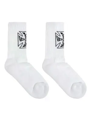 Vetements Intarsia Socks - White