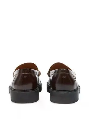 MAISON MARGIELA Décortiqué Strap Leather Loafers - Brown