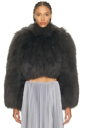 Alaïa Cropped Fur Jacket