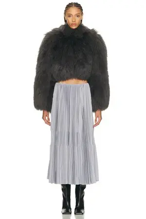 Alaïa Cropped Fur Jacket