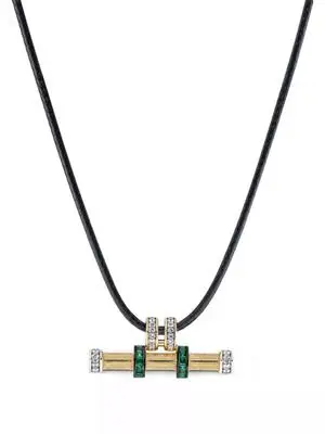 V JEWELLERY Maya Crystal-embellished Necklace - Gold