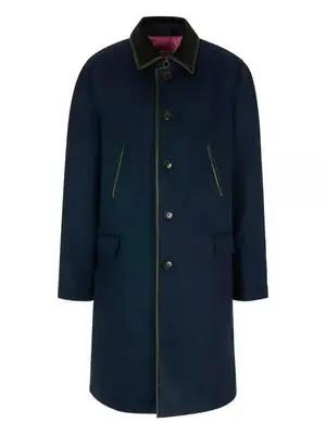 Marni Contrast Collar Logo-patch Coat