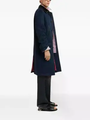 Marni Contrast Collar Logo-patch Coat