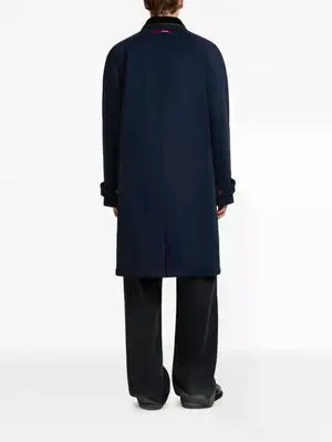 Marni Contrast Collar Logo-patch Coat