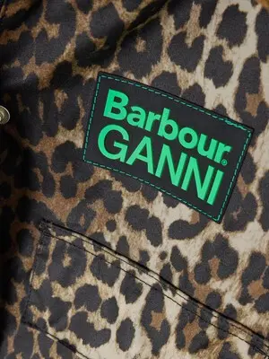 Barbour Ganni X Leopard Print Waxed Cotton Jacket