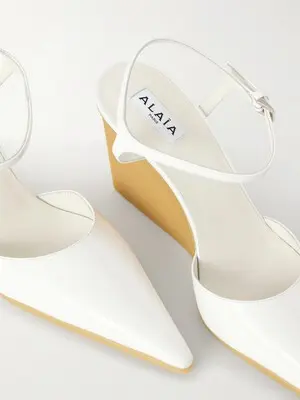 Alaïa Patent-leather Wedge Pumps