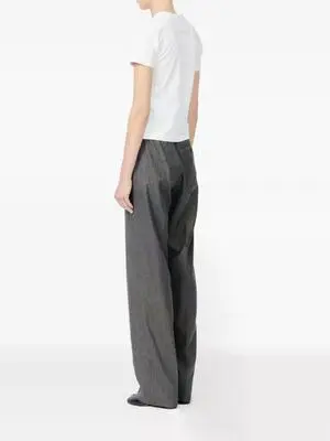 MAISON MARGIELA Stamp Print Cropped T-shirt - Neutrals