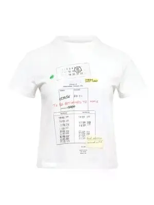 MAISON MARGIELA Graphic Print Crew-neck T-shirt - White