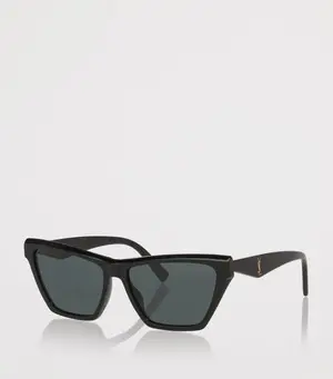 Saint Laurent Acetate Cat Eye Sunglasses - Black