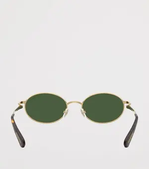 SWAROVSKI Sk7033 Oval Sunglasses - Gold