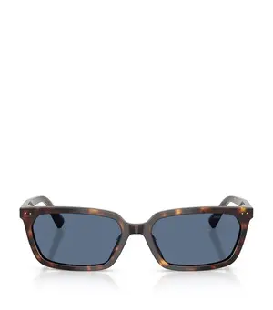 JIMMY CHOO Tortoiseshell Rectangular Sunglasses - Brown