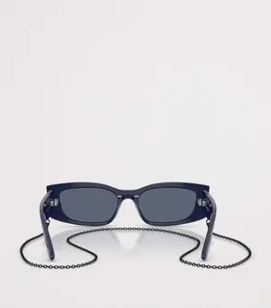 VOGUE Pillow Sunglasses With Chain - Blue