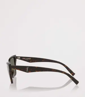 Saint Laurent Acetate Cat Eye Sunglasses - Brown