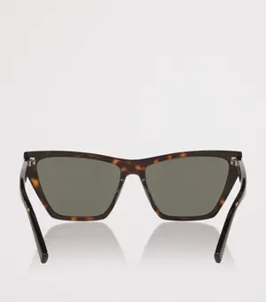 Saint Laurent Acetate Cat Eye Sunglasses - Brown