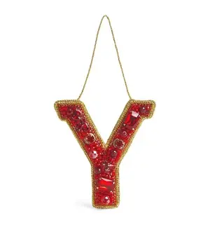 TINKER TAILOR Embellished Y Tree Decoration - Red