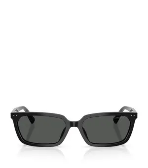 JIMMY CHOO Rectangular Full Rim Sunglasses - Black