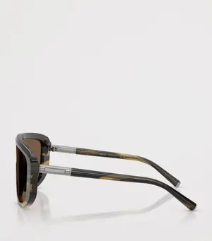 Dolce & Gabbana Acetate Dg4520 Marlene Rectangle Sunglasses - Brown